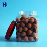 China 860ML Square Wide Mouth Plastic Jars - 28OZ Food Grade PET Containers with Airtight Sealing for Dry Nuts Storage for sale
