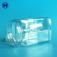 China 850ML 28OZ Food Grade Square Plastic Jars with Screw Lids - Airtight Leak Proof Containers for Dry Food Storage for sale