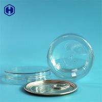 China 16OZ 500ML Clear Plastic Cans with Screw Lid and Aluminium EOE Top - Food Grade PET Containers for sale