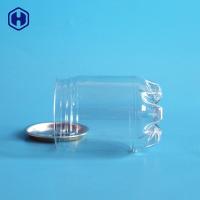 China Transparent PET Plastic Soda Cans 8OZ 250ml with Aluminum SOT/RPT Lids - Food Grade Beverage Packaging for sale