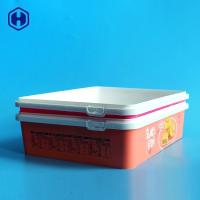 China Food Grade PP Stackable IML Containers 2600ml Capacity 10.12x8.39x2.72 Inch Dimensions for sale