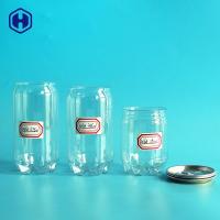 China Durable PET  Plastic Soda Cans Food Safe Plastic Cylinder Container for sale