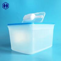 China 5L Clear PP Plastic Square Pet Food Container with Scoop - 250x196x145mm Food Grade Storage Box for sale