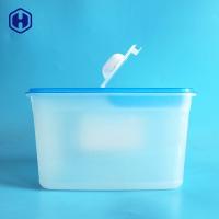China 5L Clear PP Plastic Square Pet Food Container with Scoop - 250x196x145mm Food Grade Storage Box for sale
