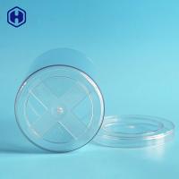 China 470ml Food Grade PET Plastic Cylinder Containers - 72mm Diameter Clear Biscuit Cans with Customizable Options for sale
