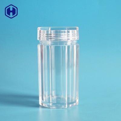 China Octagon Shape Wide Mouth Plastic Jars Medicine Cookie Packaging for sale