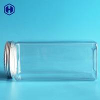 China 811ML Square Wide Mouth Plastic Jars with Aluminum Screw Lids - 27OZ Food Grade PET Containers for Leak-Proof Storage for sale