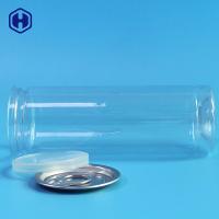China 355ml Clear Plastic Cans with EOE Lids - Food Grade PET Containers for Snacks and Nuts Packaging for sale