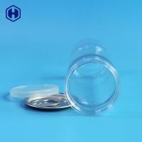China 355ml Clear Plastic Cans with EOE Lids - Food Grade PET Containers for Snacks and Nuts Packaging for sale