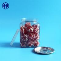 China Square Plastic Cans 300ml 10OZ Clear PET Jar Airtight Leak Proof with EOE Lid for sale