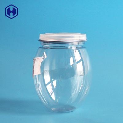 China 450ml Clear PET Egg Shape Plastic Food Cans with Airtight Seal 89mm Diameter for sale