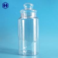 China Transparent Leak Proof Plastic Jars 1180ML 40OZ With 211   EOE POE Lid for sale