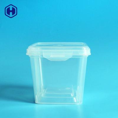 China Easy Lock Square Food Packaging Plastic Container 530ML 18OZ with PP Food Grade Material 107x107x94mm Dimensions for sale