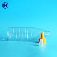 China 450ml Clear PET Plastic Ketchup Bottle with Screw Squeeze Lid - Food Grade Recyclable Container 195mm Height for sale