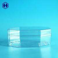China Octagon Plastic Food Storage Jars 340ml 12oz Clear PS Chocolate Cakes Packaging Containers for sale