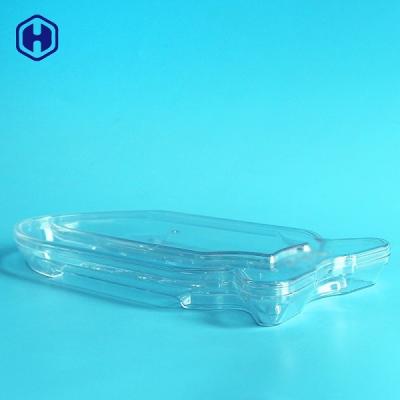 China 6oz Fish Shape PET Packaging Box - 180ml Food Grade PS Container with Customizable 197x101x22mm Dimensions for sale