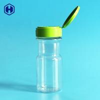 China 110ml 3oz Clear PET Spice Jars with Sifter Caps - Food Grade Airtight Plastic Containers 44x107mm for sale