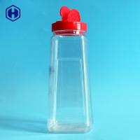 China 880ml 29oz Square PET Spice Jars with Butterfly Screw Cover - Clear Food Grade Containers for Powder Storage for sale