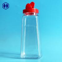 China 1020ML 34OZ PET Square Spice Jars - Food Grade Plastic Containers with 100% Airtight Seal for sale