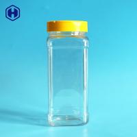 China 500ml 16oz Square PET Plastic Spice Bottles - 66x66x159mm Clear Containers with Airtight Sealing for sale