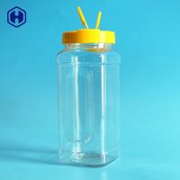 China 500ml 16oz Square PET Plastic Spice Bottles - 66x66x159mm Clear Containers with Airtight Sealing for sale