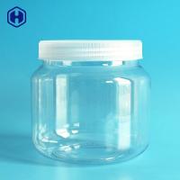 China Mason Round Leak Proof Plastic Jars 1300ml Wide Mouth Screw Lid Airtight Food Grade PET for sale