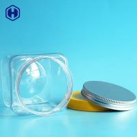 China 650ml Square Wide Mouth Plastic Jars with Aluminium Screw Lid - 93.5mm Stackable Airtight Food Grade Containers for sale