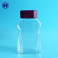 China Round Clear PET Plastic Food Storage Jar 850ml Aluminium Foil Sealing for sale