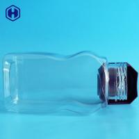 China 820ml Transparent PET Coffee Bean Jar - Leak Proof Plastic Food Container with 94x68x185mm Dimensions for sale