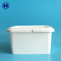 China Custom 3.2L IML Double Handle Food Storage Containers - 205mm x 205mm x 115mm PP Plastic Tubs for sale