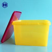 China BPA Free PP Square Cookies IML Tubs 2.8L Water Capacity Custom Logo Print Packaging Box for sale