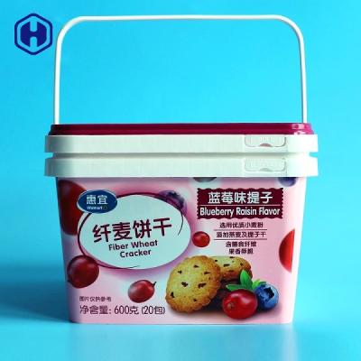 China Leak Proof IML Square Plastic Tubs 2.8L BPA Free Food Grade PP Container 190mm for sale