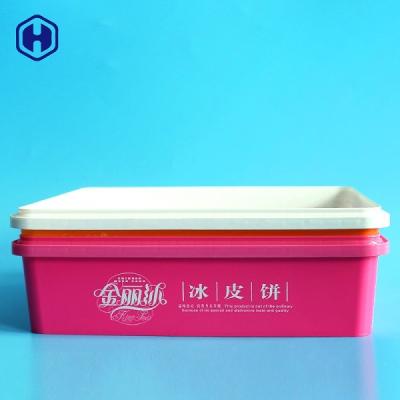 China 87oz IML Moon Cake Plastic Container - 2.6L Food Grade PP with Airtight Square Cover and Custom Dimensions 257x213x69mm for sale