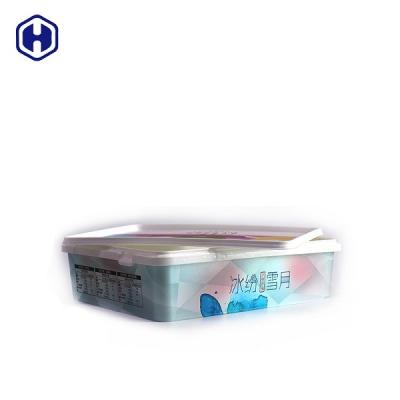 China Durable 2.6L Ice Cream Cake IML Box Polypropylene Container with Lid for sale
