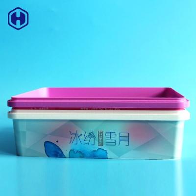 China Stackable IML PP Food Snack Packaging Box 2600ML Microwave Safe Square Container for sale