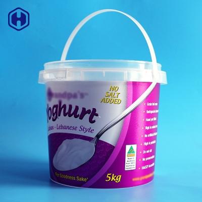 China 5000 ML Food Grade IML Yogurt Bucket ø22.4×19.6 CM with Custom Labeling and Microwave-Safe Design for sale