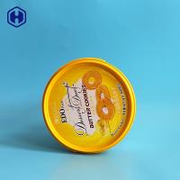 China Custom Yellow IML Plastic Bucket 2500ml for Cream Biscuit Packaging with Food Grade PP Material for sale