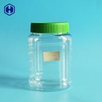 China 16OZ 480ML Leak Proof PET Jar With Green Screw Lid for sale