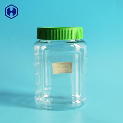 China 16OZ 480ML Leak Proof PET Jar With Green Screw Lid for sale