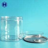 China Customized Aluminium Lid 740ML 24OZ Clear Plastic Cans for sale