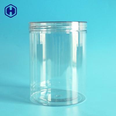 China 32OZ 960ML Transparent PET Plastic Cans for Nuts Packaging - 97mm Diameter Food Grade Containers for sale