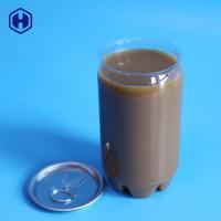 China 345ml 12OZ Plastic Soda Cans with RPT Aluminium Lid - 67mm Diameter Food Grade PET Beverage Containers for sale