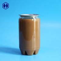 China 345ml 12OZ Plastic Soda Cans with RPT Aluminium Lid - 67mm Diameter Food Grade PET Beverage Containers for sale