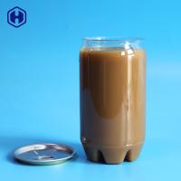 China 345ml 12OZ Plastic Soda Cans with RPT Aluminium Lid - 67mm Diameter Food Grade PET Beverage Containers for sale