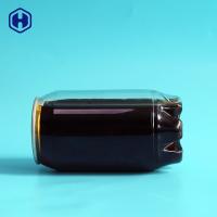 China 310ml Clear PET Plastic Soda Cans 64mm Diameter with Aluminium SOT Lid for Carbonated Drinks for sale