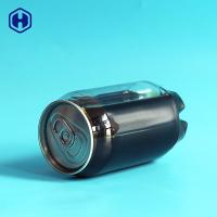 China 310ml Clear PET Plastic Soda Cans 64mm Diameter with Aluminium SOT Lid for Carbonated Drinks for sale
