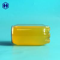 China Airtight 310ml Plastic PET Lemon Tea Cans 4.52 Inch Height Clear Soda Packaging for sale