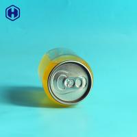 China Airtight 310ml Plastic PET Lemon Tea Cans 4.52 Inch Height Clear Soda Packaging for sale