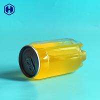China Airtight 310ml Plastic PET Lemon Tea Cans 4.52 Inch Height Clear Soda Packaging for sale