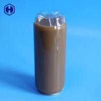 China Cold Coffee Fill 16 OZ  Plastic Soda Cans With Screen Printing for sale